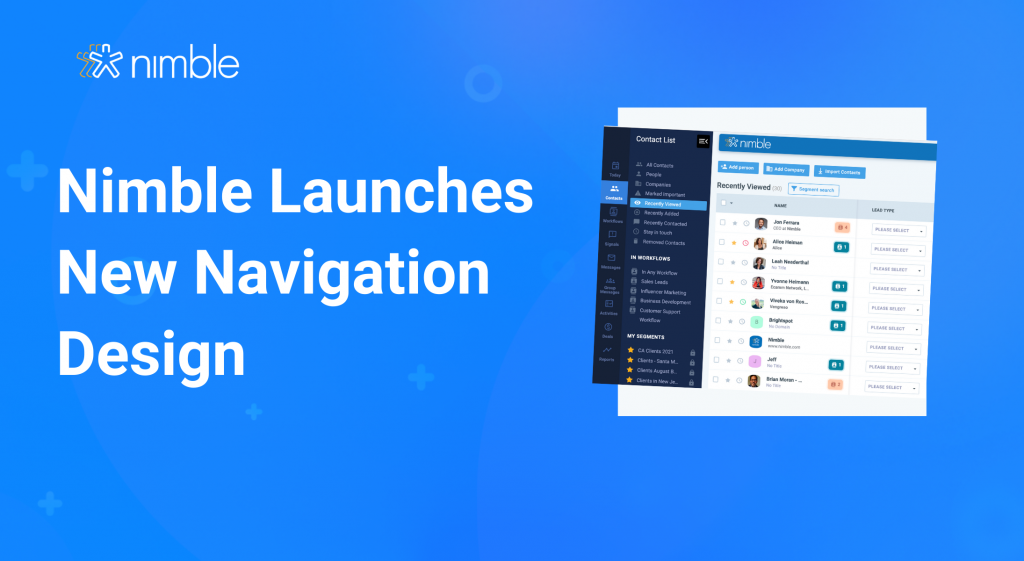Nimble Launches New Navigation Design - Nimble Blog
